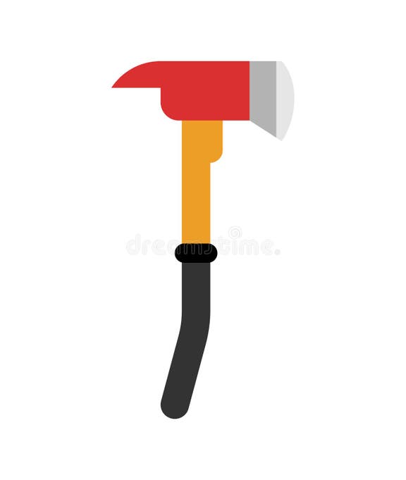 Fireman Axe Isolated. Firefighter Axe Vector Illustration Stock Vector ...