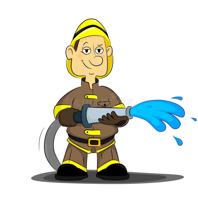 Fireman Holding Hose Stock Illustrations – 204 Fireman Holding Hose ...