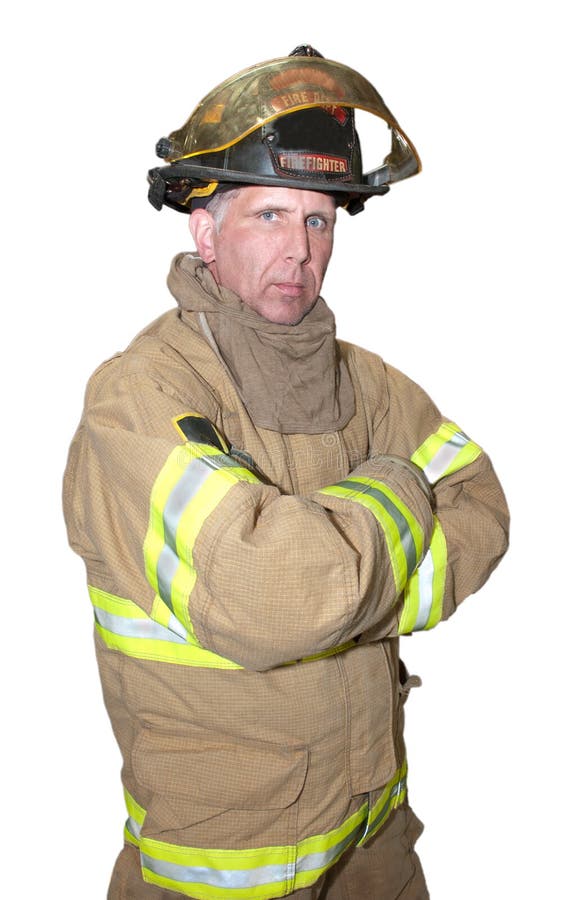 Fireman Emergency Rescue First Responder Isolated Stock Photo - Image ...