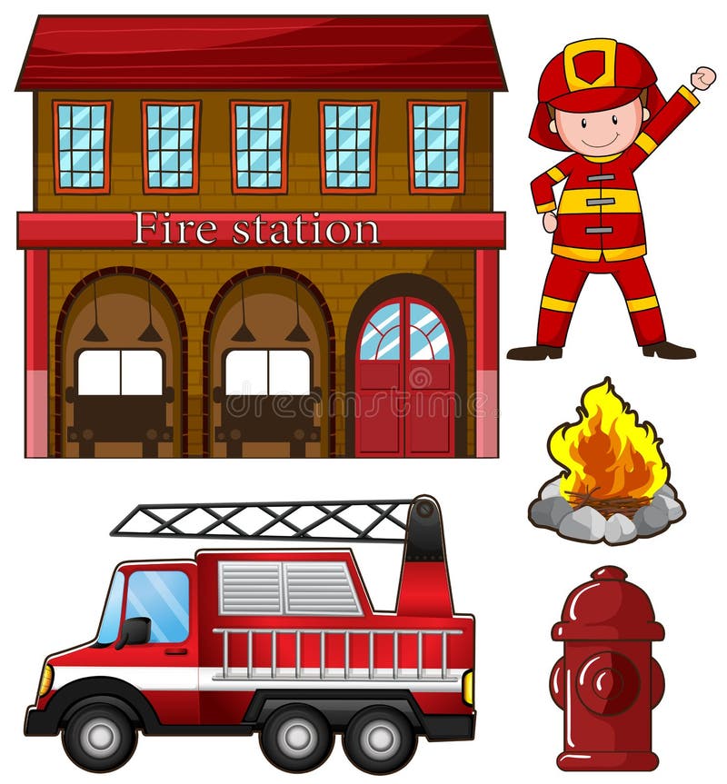 Fire Station Clip Art Stock Illustrations – 138 Fire Station Clip Art ...