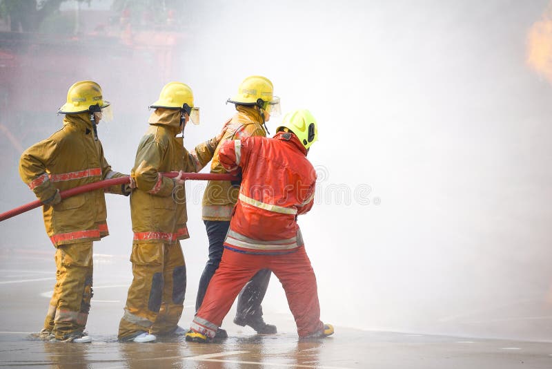 Fireman. Firefighters Training. Editorial Image - Image of help, burn ...
