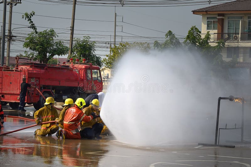 Fireman. Firefighters Training. Editorial Image - Image of department ...