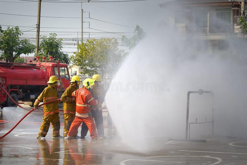 Fireman. Firefighters Training. Editorial Photography - Image of alarm ...