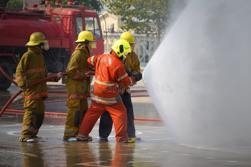 Fireman. Firefighters Training. Editorial Photography - Image of ...
