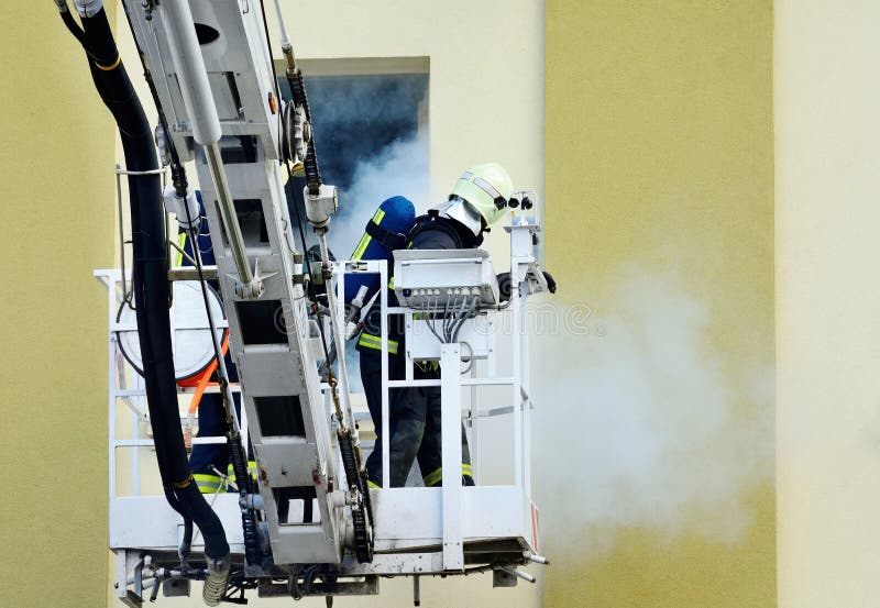 Fire on the Platform Riser stock photo. Image of blue - 96003944