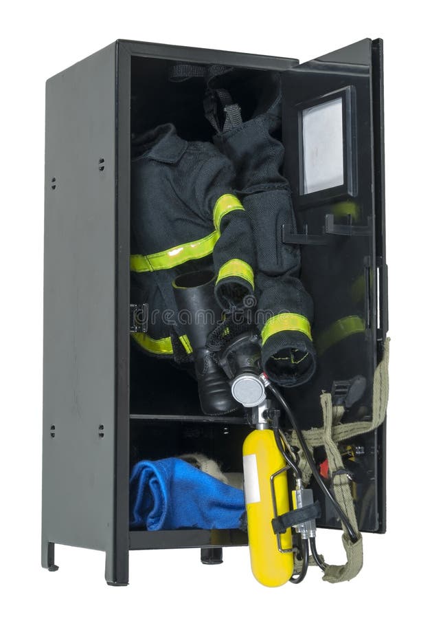 Fireman Gear in a Locker stock photo. Image of fighting - 28301702
