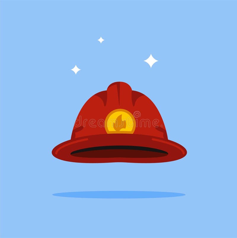 Fireman Helmet Icon. Flat Illustration of Fire Rescue Icon Stock Vector ...