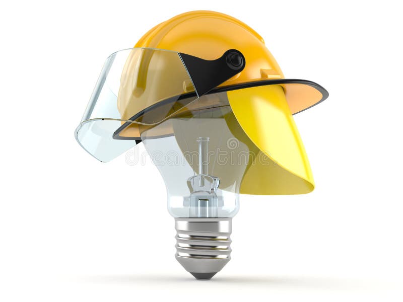 Fireman Helmet with Question Mark Stock Illustration - Illustration of ...