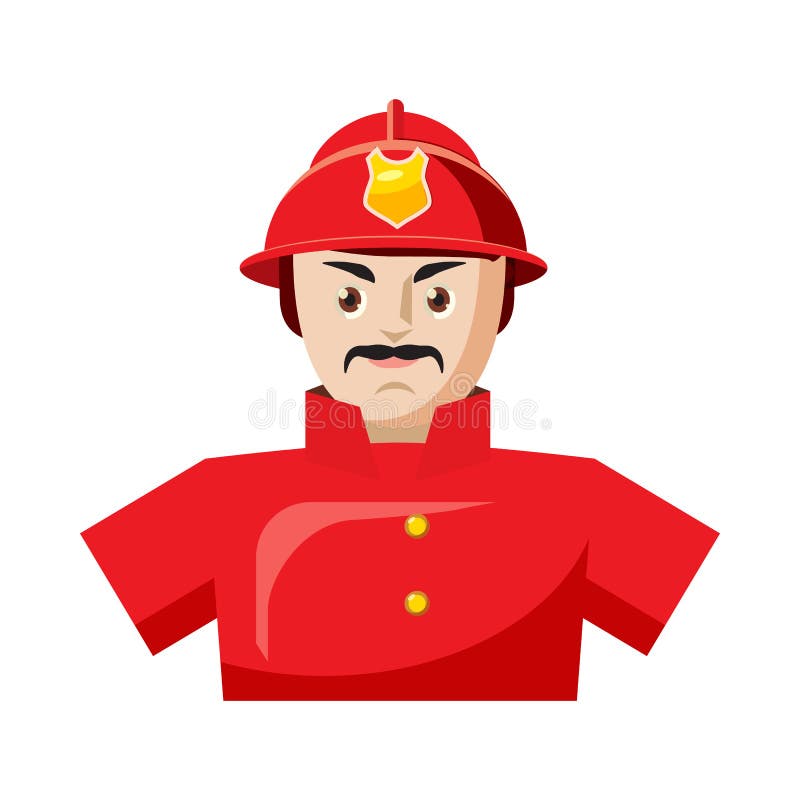 Fireman Icon, Black Monochrome Style Stock Vector - Illustration of ...