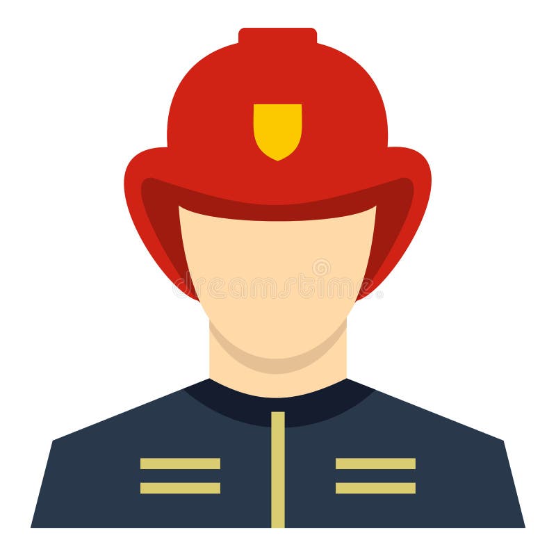 Fireman Icon, Black Monochrome Style Stock Vector - Illustration of ...