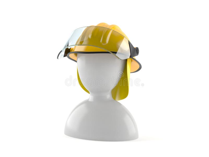 Fireman Helmet with Question Mark Stock Illustration - Illustration of ...