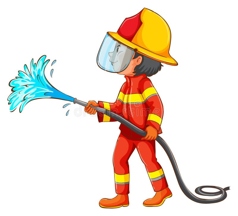 Fireman stock vector. Illustration of white, protective - 45476667