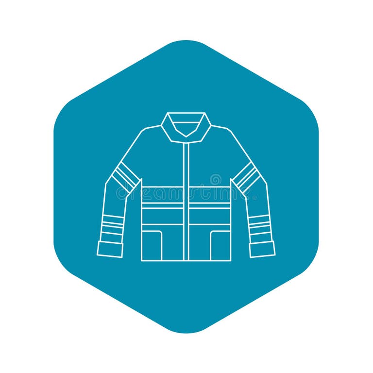 Fireman Jacket Icon, Outline Style Stock Vector - Illustration of ...