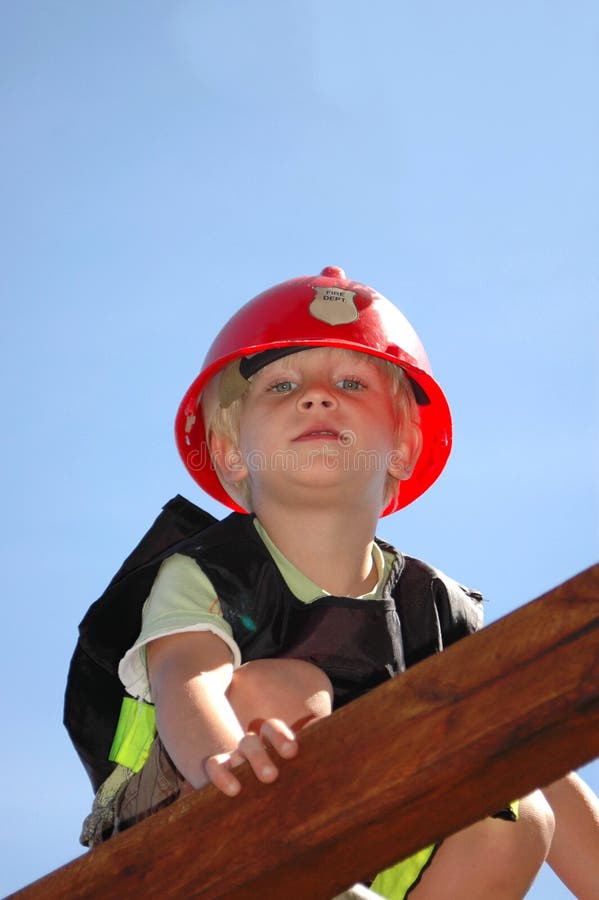 Little Fireman stock image. Image of helmet, alarm, little - 29410839