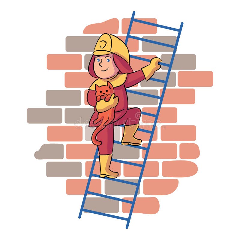 Fireman Ladder Stock Illustrations – 4,810 Fireman Ladder Stock ...