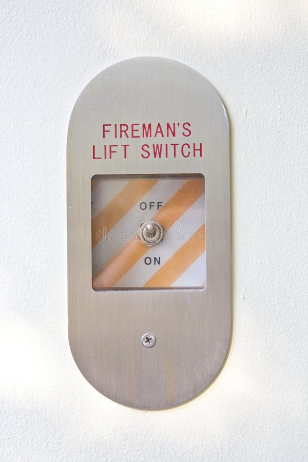 Fireman s lift switch stock photo. Image of switch, emergency - 29851210