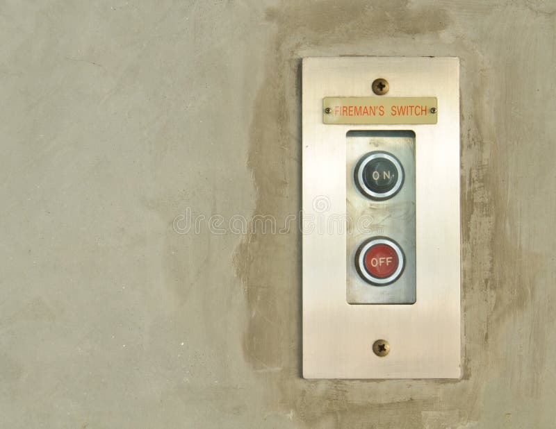 Fireman Switch or Fire Alarm or Bell Warning Equipment.in the Building ...