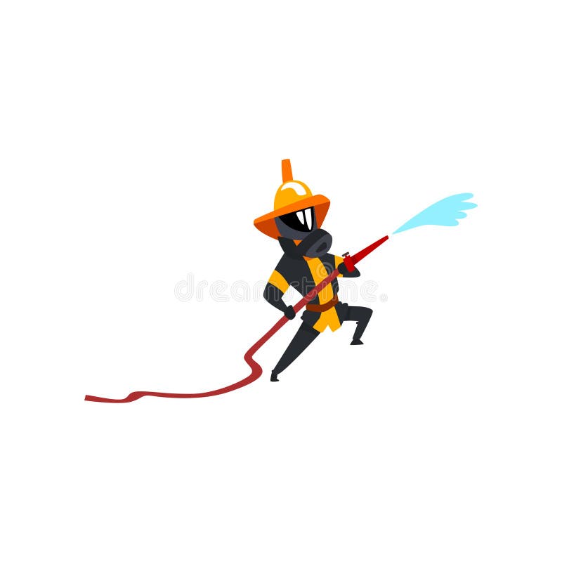 Vector Fire Hose Spraying Water Stock Illustrations – 252 Vector Fire ...