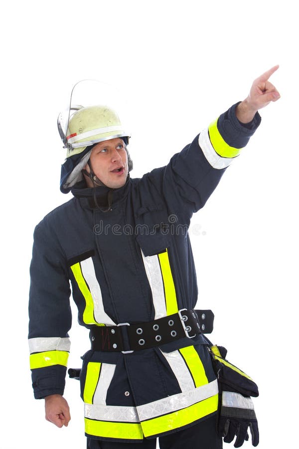 Handsome Fireman in His Uniform and Gear Stock Photo - Image of ...