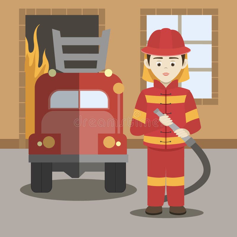 Vector Fire Hose Spraying Water Stock Illustrations – 201 Vector Fire ...