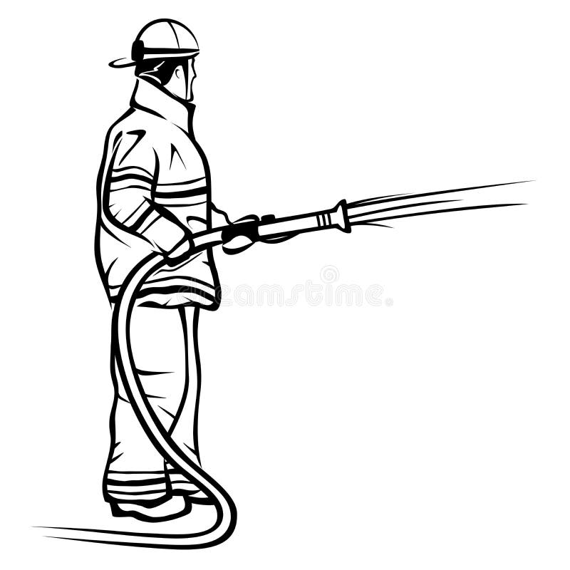 Fireman stock vector. Illustration of uniform, person - 49748165