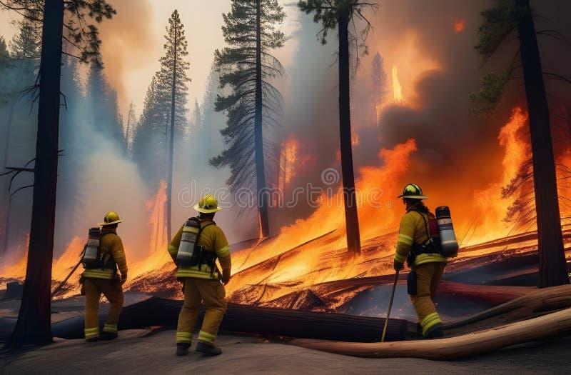 Fireman at Work. Generative AI Stock Photo - Image of firefighting ...