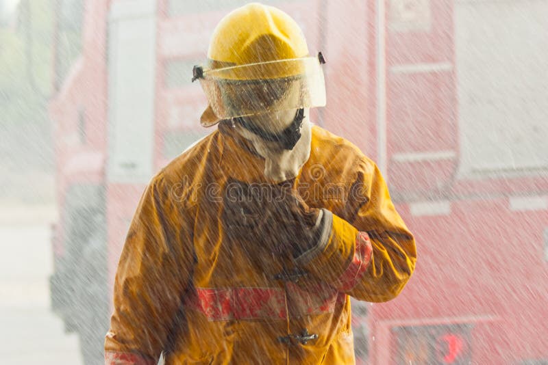 Fireman Work Hard and Smart Stock Photo - Image of rescue, security ...