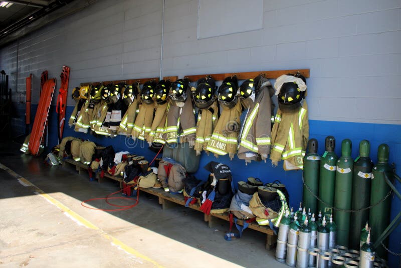 Firemen s Equipment stock photo. Image of station, oxygen - 7980392
