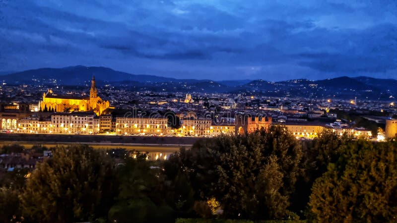 Firenze at night stock photo. Image of beautiful, night - 265248236