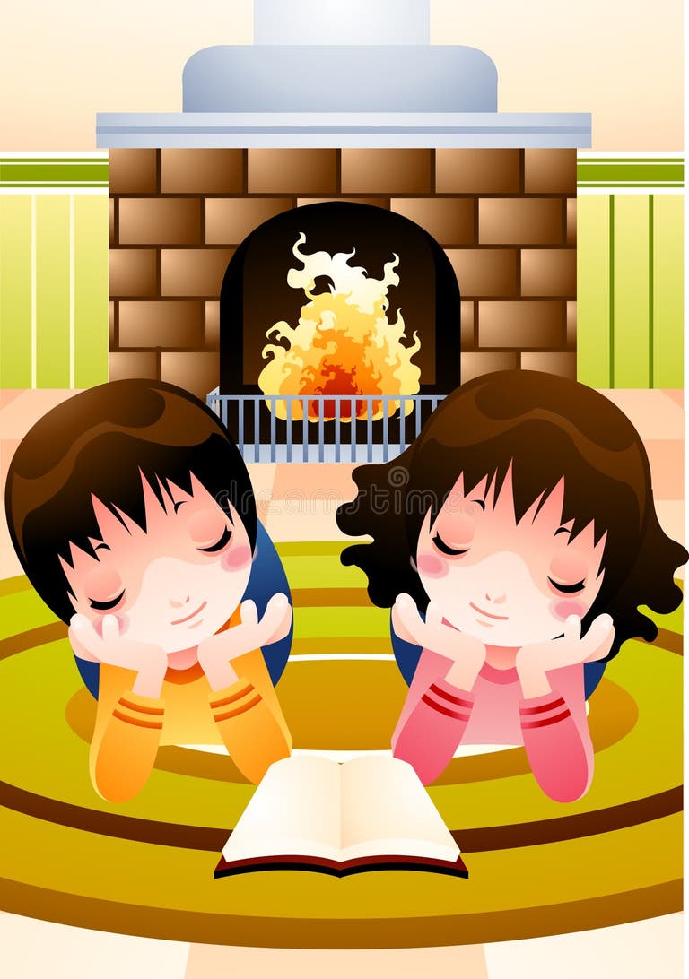 Fireplace Reading Stock Illustrations – 7,041 Fireplace Reading Stock ...