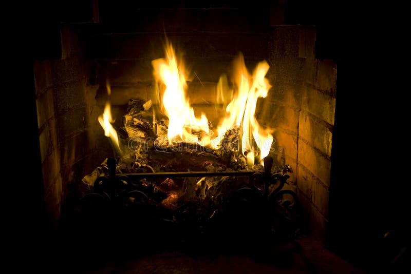 Fireplace stock image. Image of rest, heat, countryhouse - 19186343