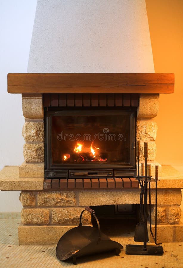 Fireplace stock image. Image of resting, enjoyment, recreation - 4703543