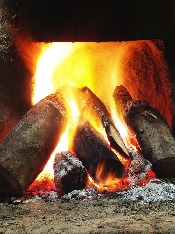 Fireplace and firewood stock image. Image of fireplace - 23427259