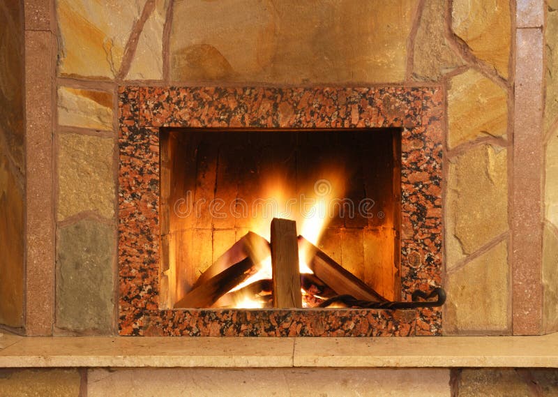 Fireplace stock image. Image of chimney, firewood, fire - 659613