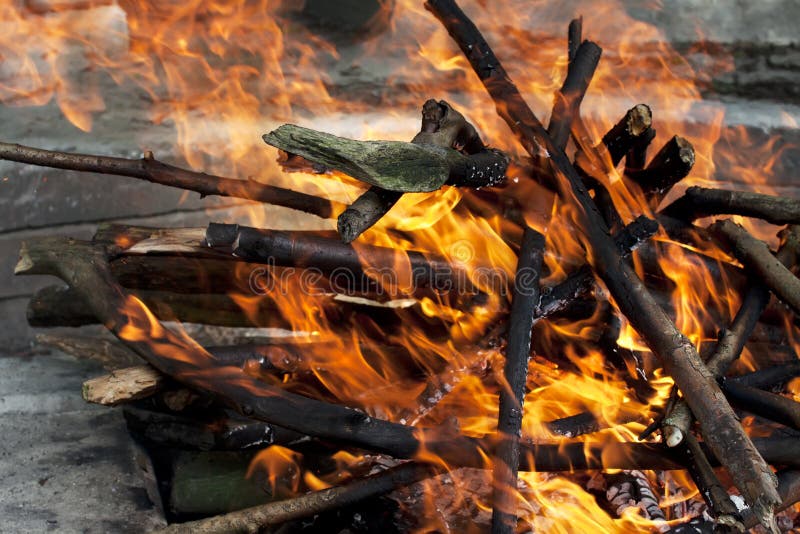 Fireplace with big fire stock photo. Image of wood, fireplace - 25648312