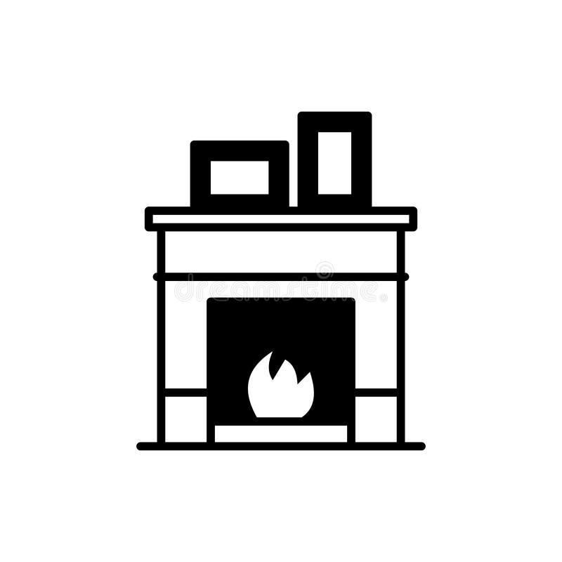 Coal Fireplace Line Drawing Stock Illustrations – 100 Coal Fireplace ...