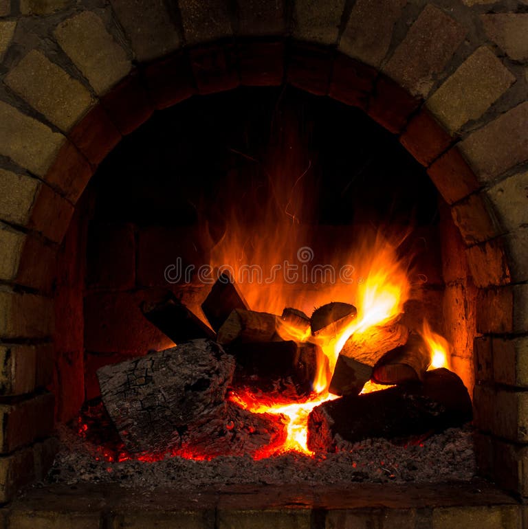 Fireplace. stock image. Image of wood, searing, glowing - 67016557