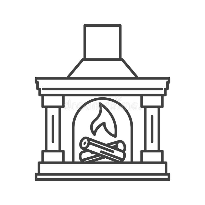 Simple Fireplace Drawing