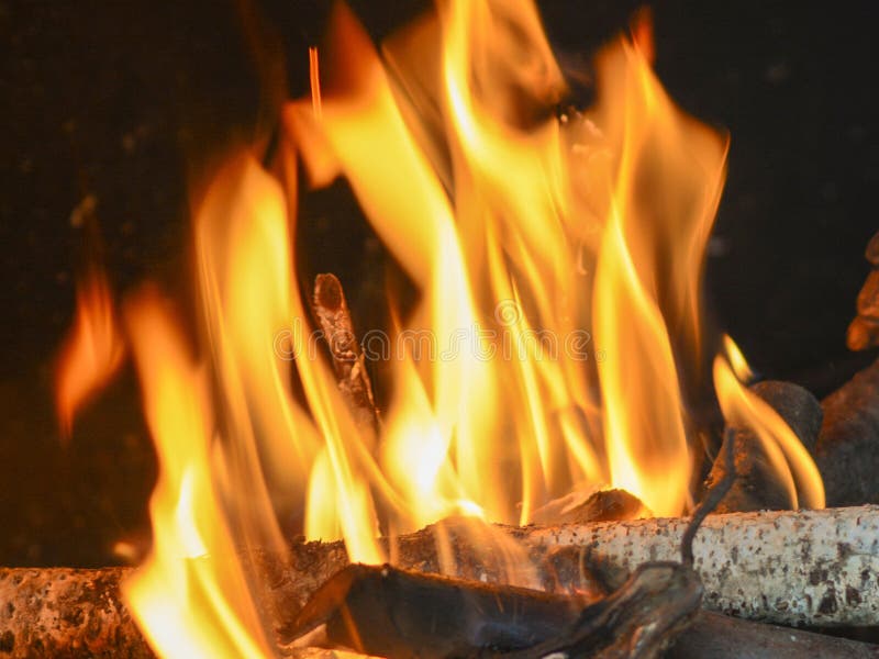 Fireplace stock photo. Image of outside, garden, timber - 50701948