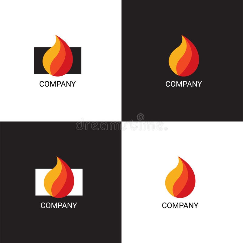 Fireplace Services or Selling Company Logo Stock Vector - Illustration ...