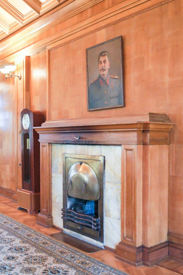 Fireplace at Stalin`s Dacha. Editorial Photography - Image of village ...