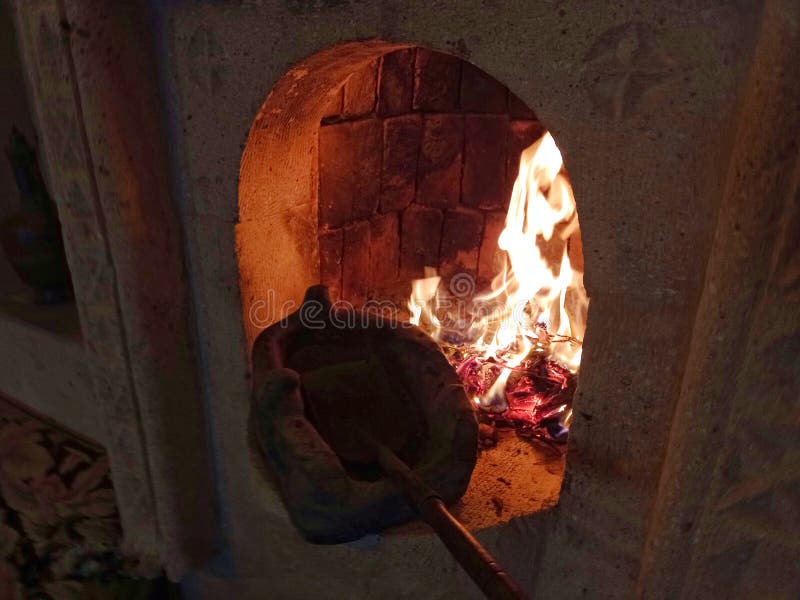 Fireplace in Stone Hearth in Old House Stock Image - Image of fireplace ...