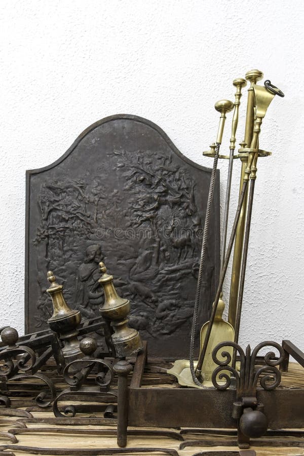 Fireplace Tools stock image. Image of burn, firedog, history - 44110277