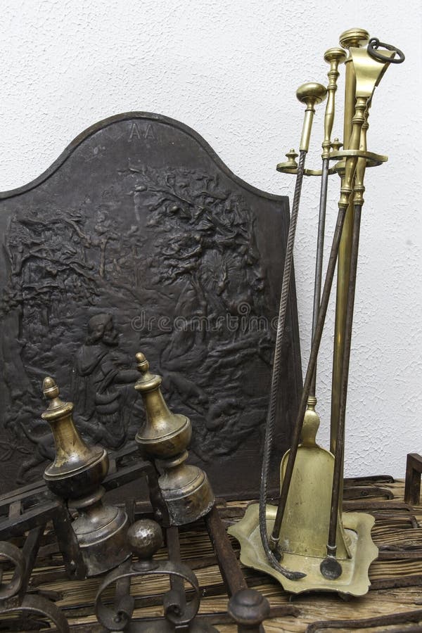 Fireplace Tools stock photo. Image of decoration, handicrafts - 44110328