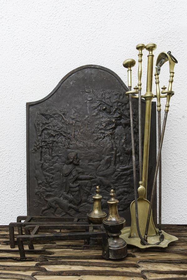 Fireplace Tools stock photo. Image of handicrafts, metal - 44110342