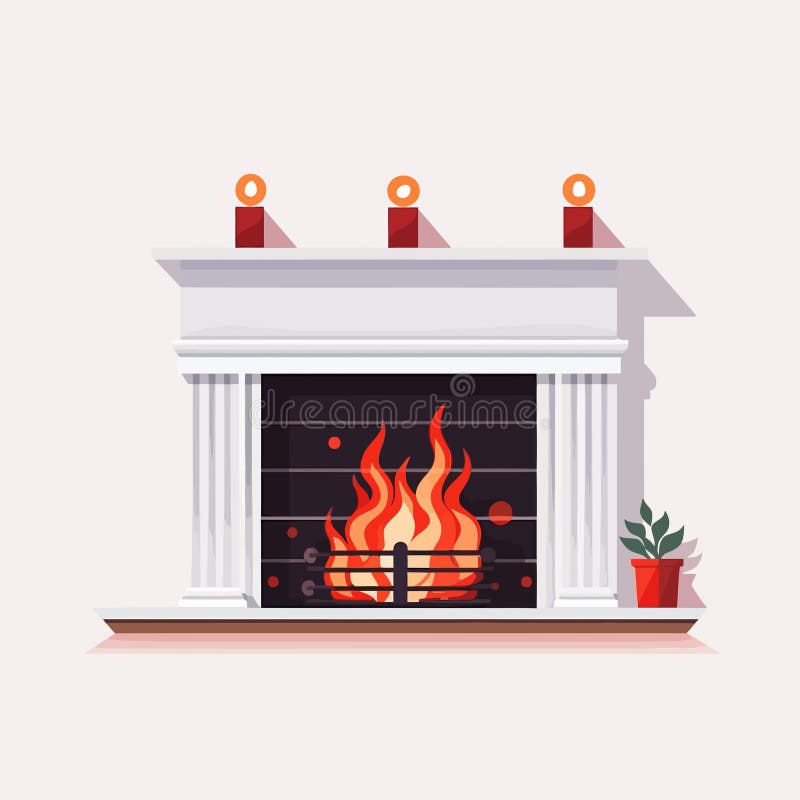 Fireplace Vector Flat Minimalistic Isolated Illustration Stock Vector ...