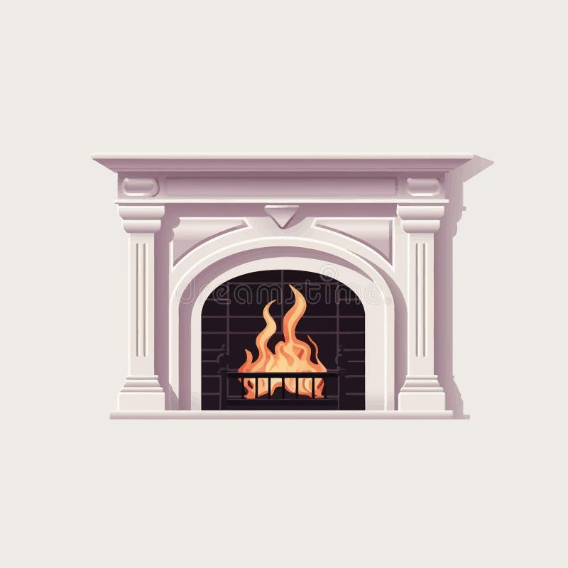 Fireplace Vector Flat Minimalistic Isolated Illustration Stock Vector ...