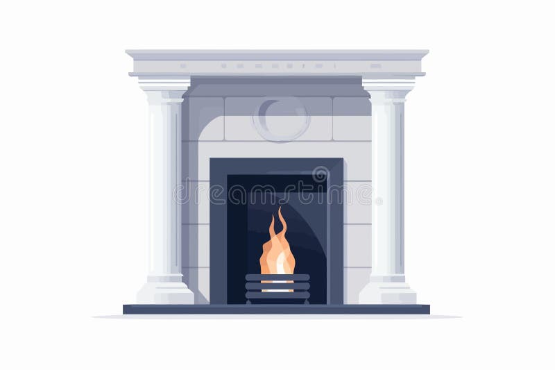Fireplace Vector Flat Minimalistic Isolated Vector Style Illustration ...