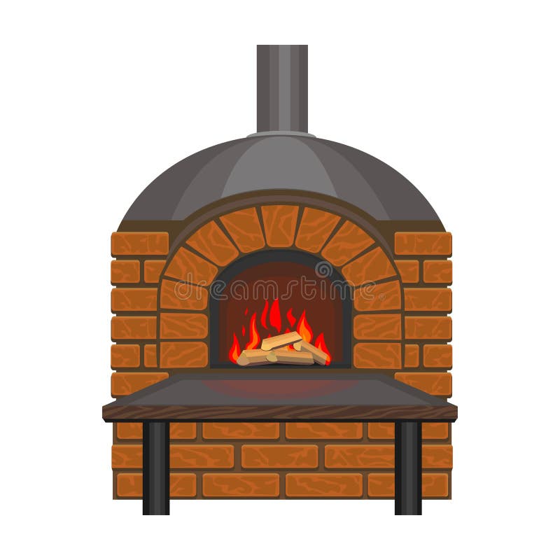 Fireplace Vector Icon.Cartoon Vector Icon Isolated on White Background ...