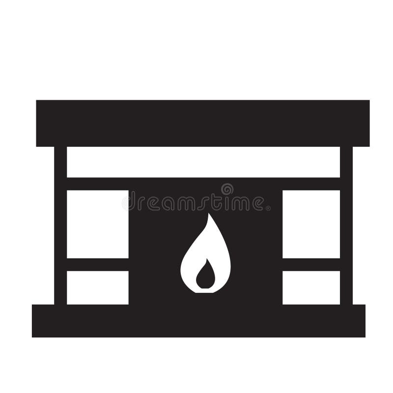 Fireplace. Vector Illustration Decorative Design Stock Vector ...